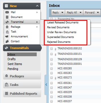 Creating and Sending Transmittals