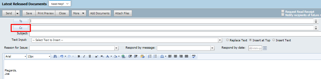 Creating and Sending Transmittals