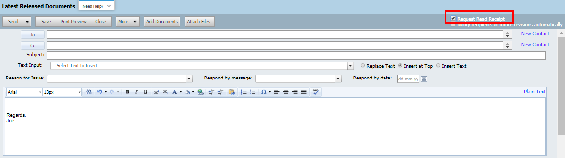 Creating and Sending Transmittals