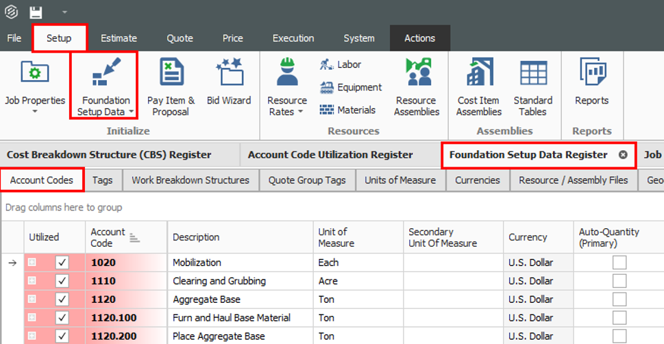 Account Code Management