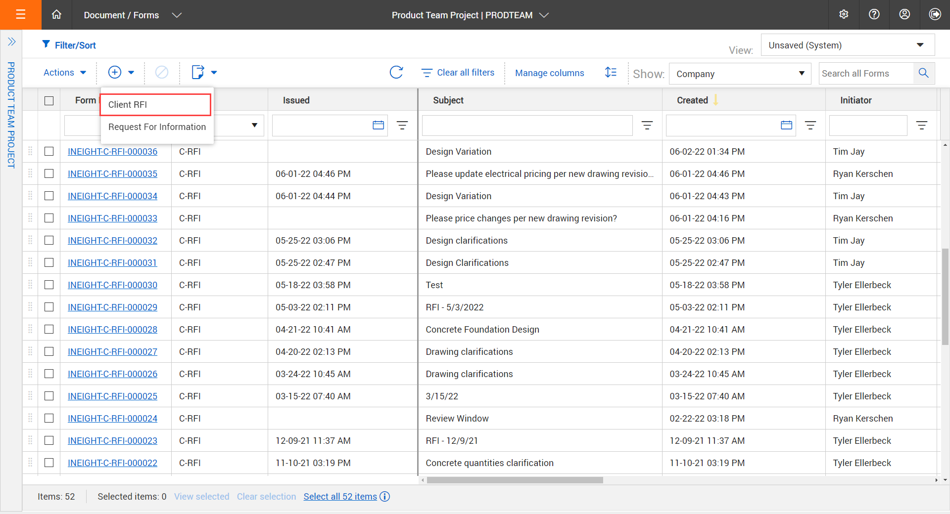 Create an Issue from a Form