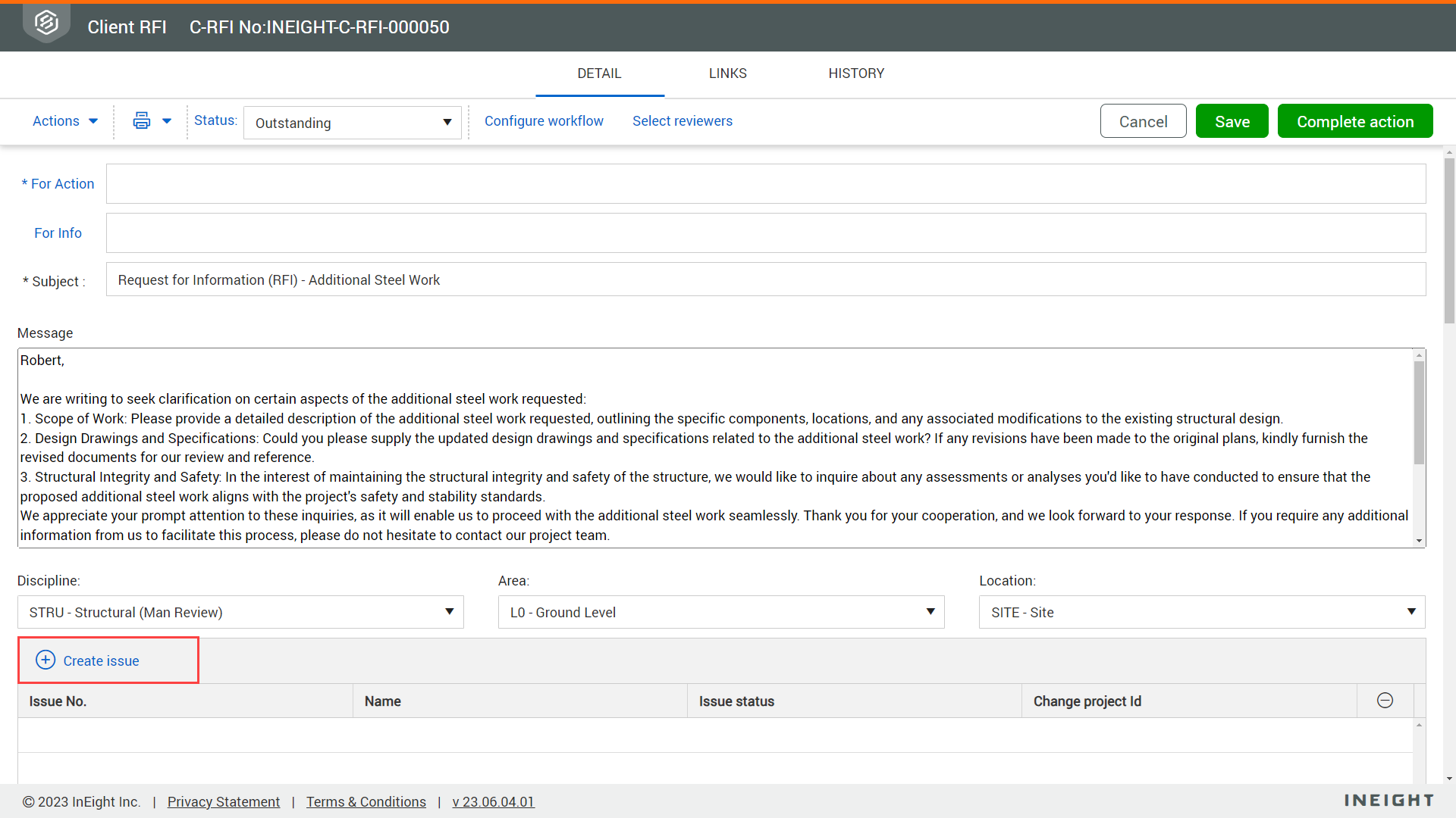 Create an Issue from a Form
