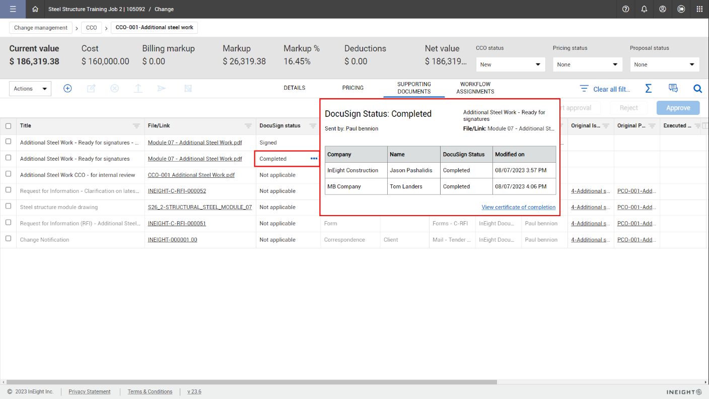 Finalize Client Approval